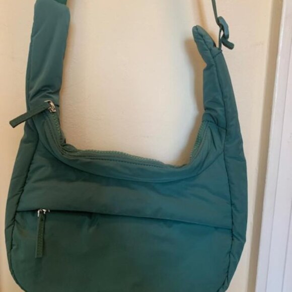 Athleta | Bags | Athleta All About Small Crossbody Hobo Bag In Trillium ...